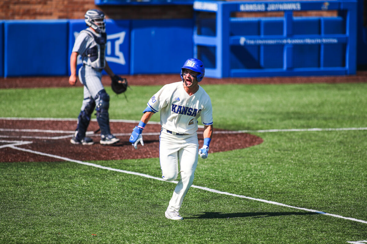 Kansas sets regular-season win record with 7-6 walk-off against BYU ...